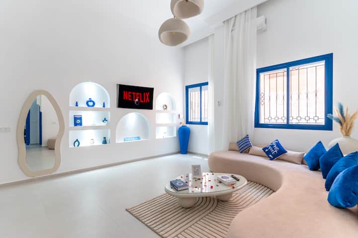 Proche Centre • 1br Style Mykonos • Piscine • Calm - Marrakech