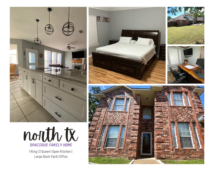 Large Family Home, Kitchen, King Bed, Big Yard - Denton, TX