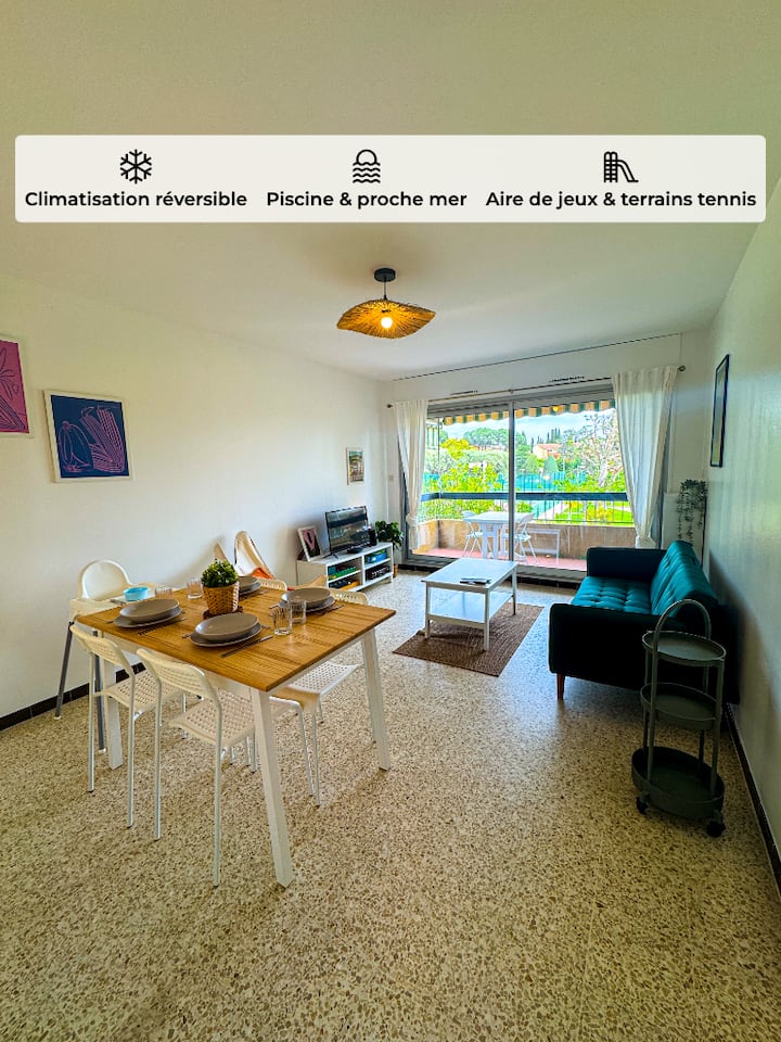 T3 Rénové Avec Parking, Tennis, Pétanque & Piscine - Bormes-les-Mimosas