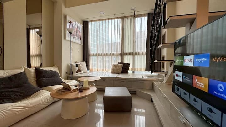 Roman Holiday Loft | Gym | 台北101 | Mrt｜ 空中泳池 夜市 - Taipéi