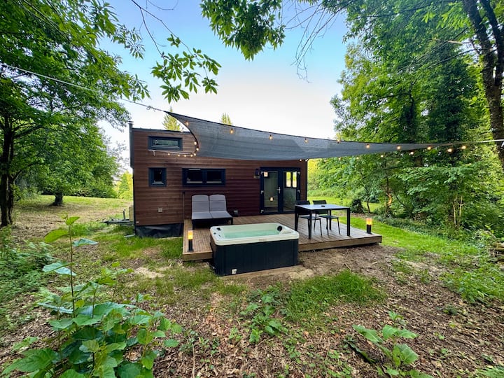 Tiny House Face à La Forêt - ÉVasion Nature - Saint-Mathieu