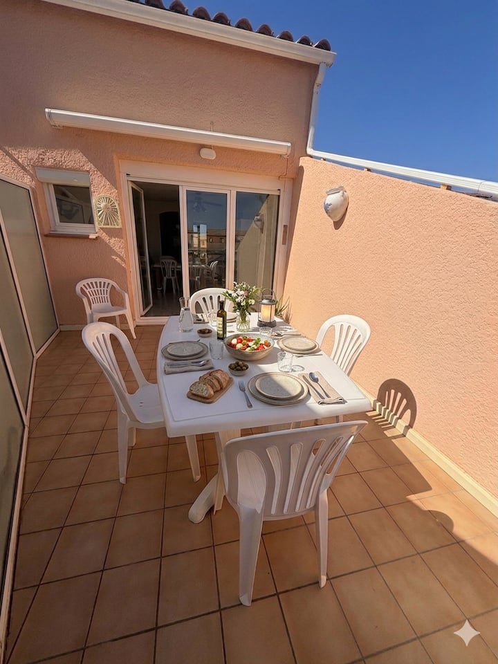 Vue Mer Plage à 50 M Terrasse Parking Privé 4 Pers - Sainte-Marie-la-Mer