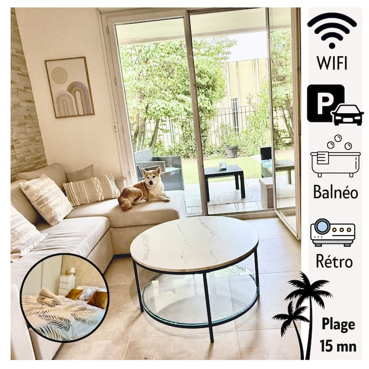 Temple Luxe – Balnéo & Jardin, Wifi, Rétro - Béziers