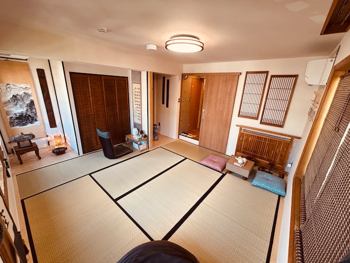 2340inn:池袋商圈,车站步行4分钟,超美设计,天台可见富士山,传统日式8疊榻榻米房间 - Shinjuku