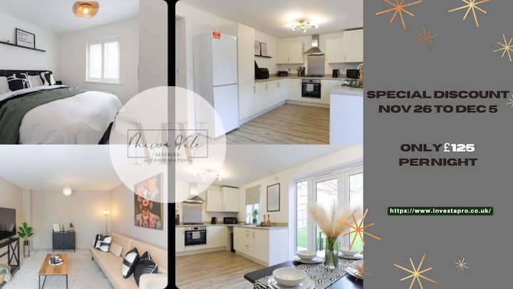 モダンで広々とした4ベッドルームハウス｜中心部のロケーション｜ファミリーや請負業者に最適 - Ironbridge