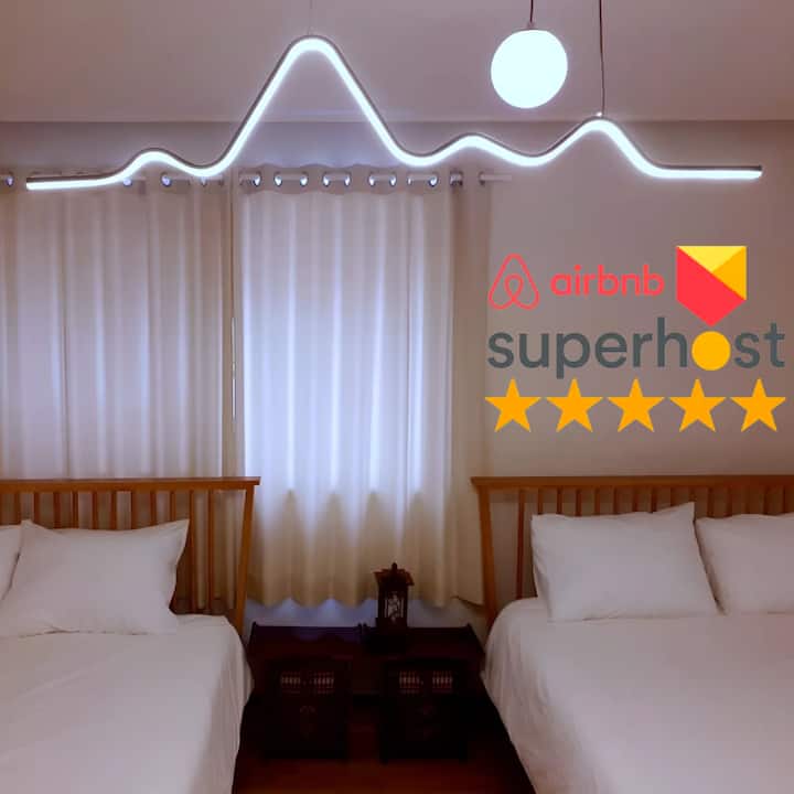 최고위치. 쾌적하고 프라이빗한 집/맛집가득한시장바로옆/롯데월드.코엑스.Kspo.강남.성수. - 하대원동