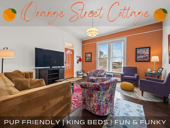 Orange Cottage! Walk To Restaurants, Shops, Bars! - Hot Springs