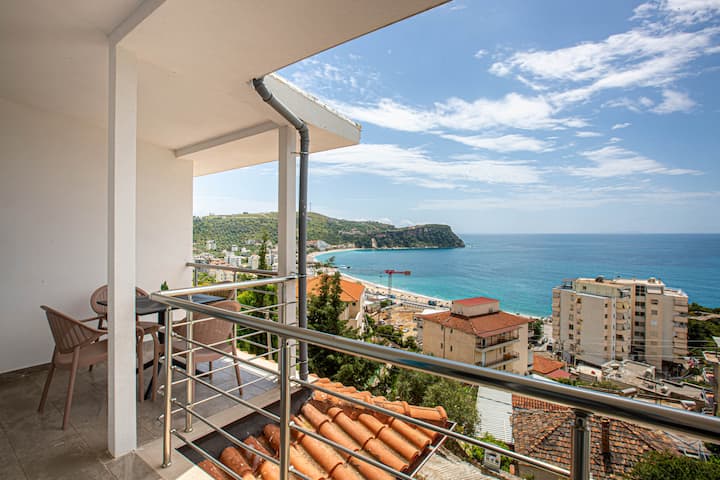 Hillbnb 5 - 1br Ap | Balcony W Sea View + Kitchen - Himarë