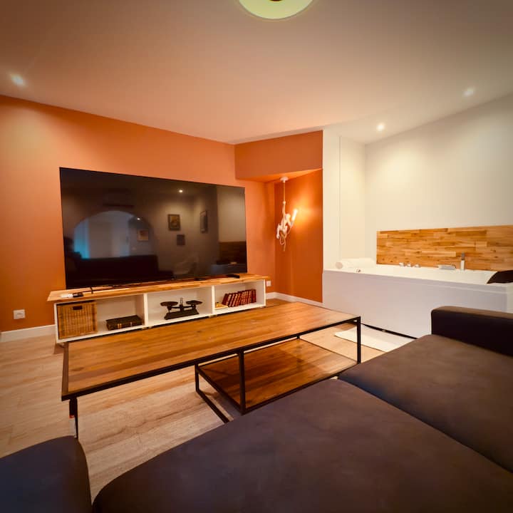 P1 Grand Appartement Cinéma Jacuzzi Proche Gare - Laxou