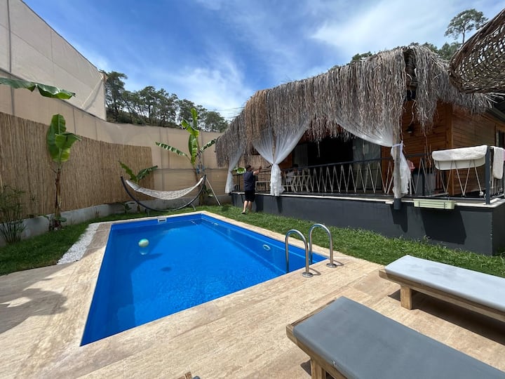 Jakuzi, ,Plaja 850 Metre ,Havuzu Muhafazakar Villa - Göcek
