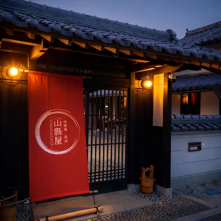 山縣屋 Bbqが楽しめる！古民家一棟貸し｜1日1組限定｜4名宿泊可｜伊弉諾神宮3分 - Awaji