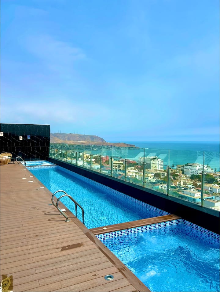 Barranco&miraflores: City & Ocean Views+pool & Gym - Peru