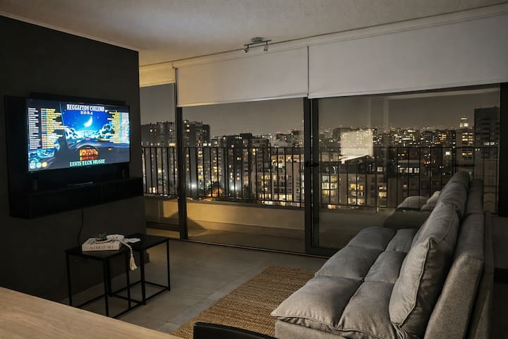 Barrio Top Plaza ÑUñoa Vista Hermosa Parking Free - Las Condes