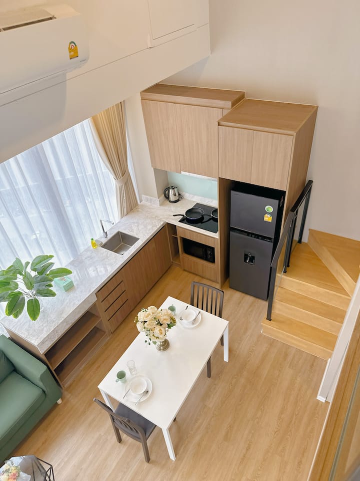 <M30>rama 9 New Loft Condo 2 Bed /Near Rca - Bangkok