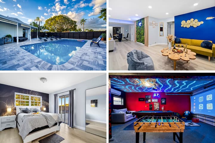 Las Olas Getaway Pool, Bbq, Mini Golf & Game Room - Fort Lauderdale