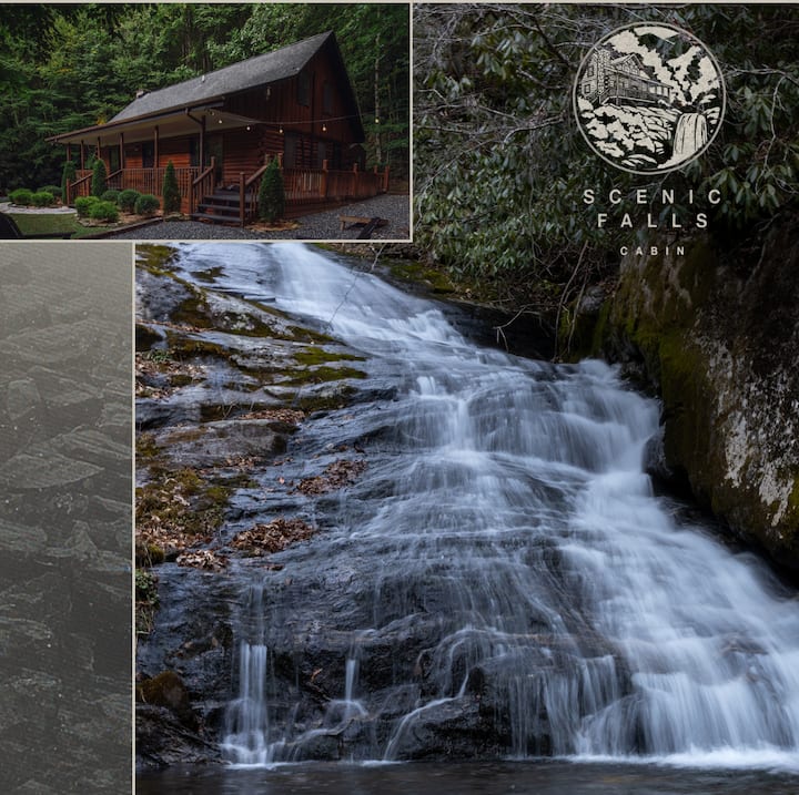Private 65' Waterfall & Pool | Luxe Mountain Cabin - Sylva, NC