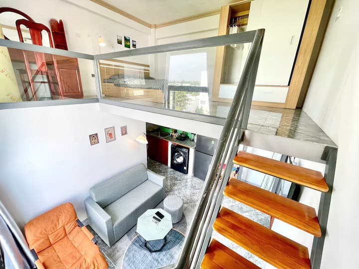 I 301violet I Modern Loft-style Studio W Balcony - Tỉnh Vĩnh Long