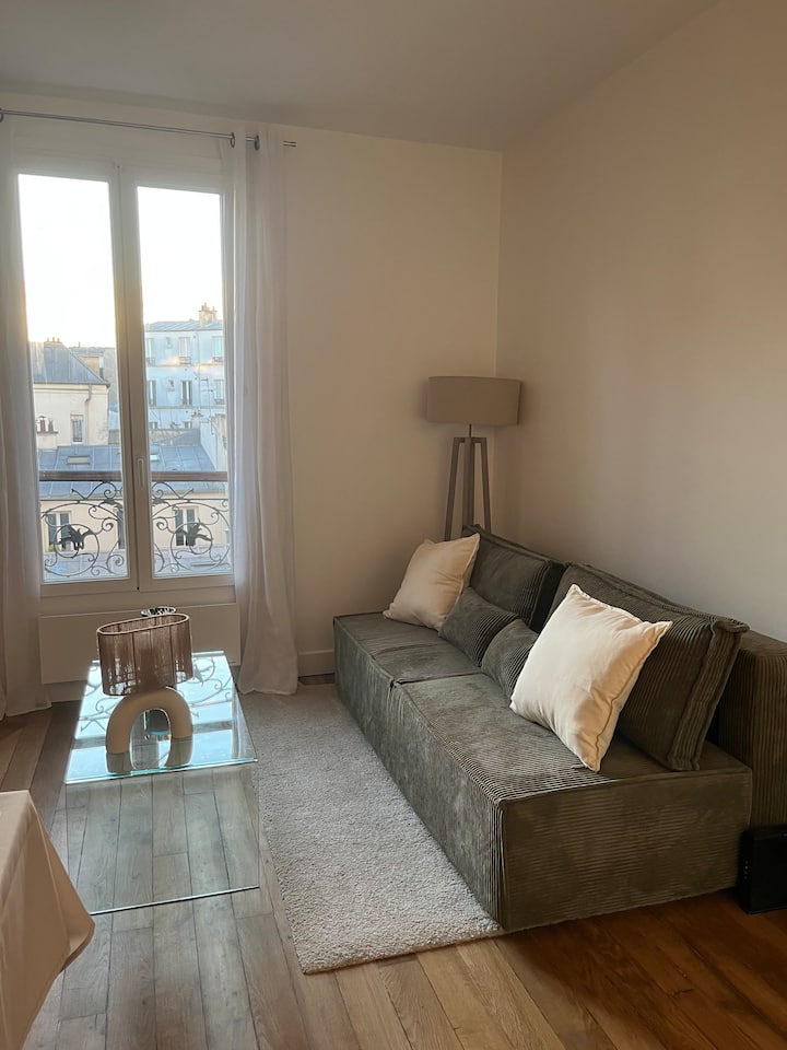 Charmant 2-pièces Neuf à Montmartre, Belle Vue - París