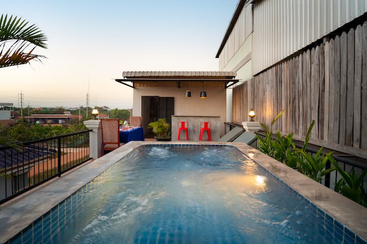 Private 2br Pool Villa • Kitchenette • Living Room - Cambodia