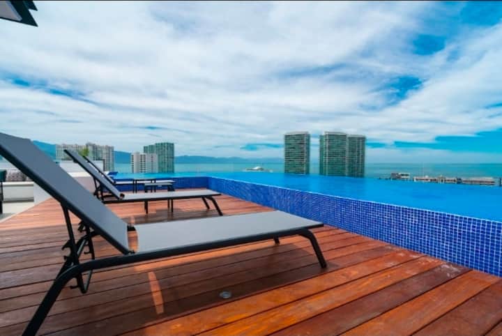 1301zoho Skies Rooftop Pool Ocean View - Puerto Vallarta