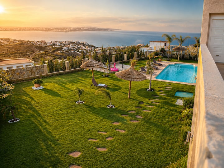 Villa Piscine Privée Vue Mer 7chambres - Tanger