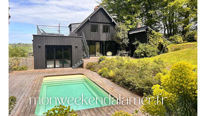 Le Chalet : Vue Mer Avec Piscine - Varengeville-sur-Mer