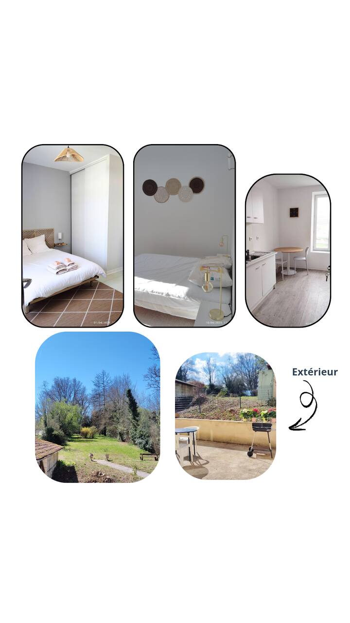 2 Logements : Studio + Chambre + Extérieur - Ribérac