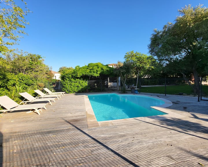 Maison Avec Grand Jardin Et Piscine Proche Plages - Pérols