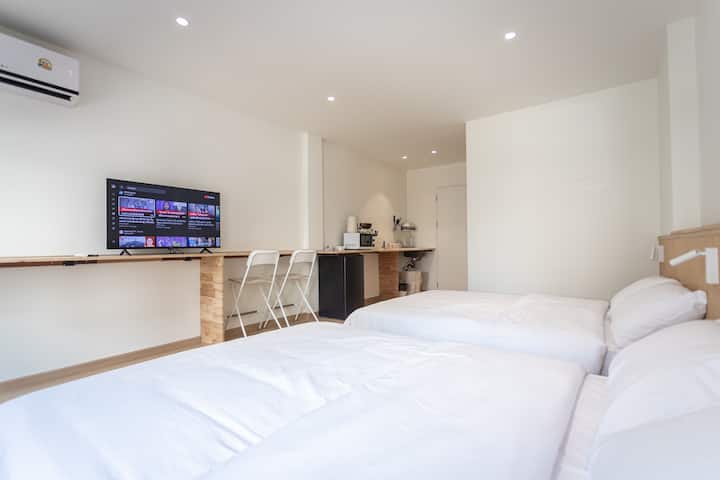 (D301) 2 Beds For 2-4 Guests+kitchen 1min To Bts - Bangkok