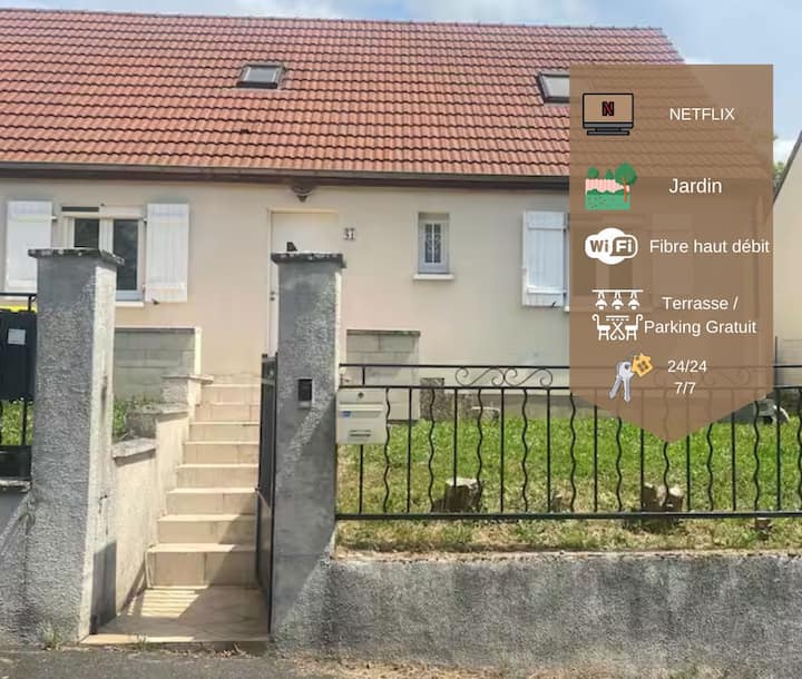 Maison Familiale / Jardin / Parking / Wifi - Pithiviers