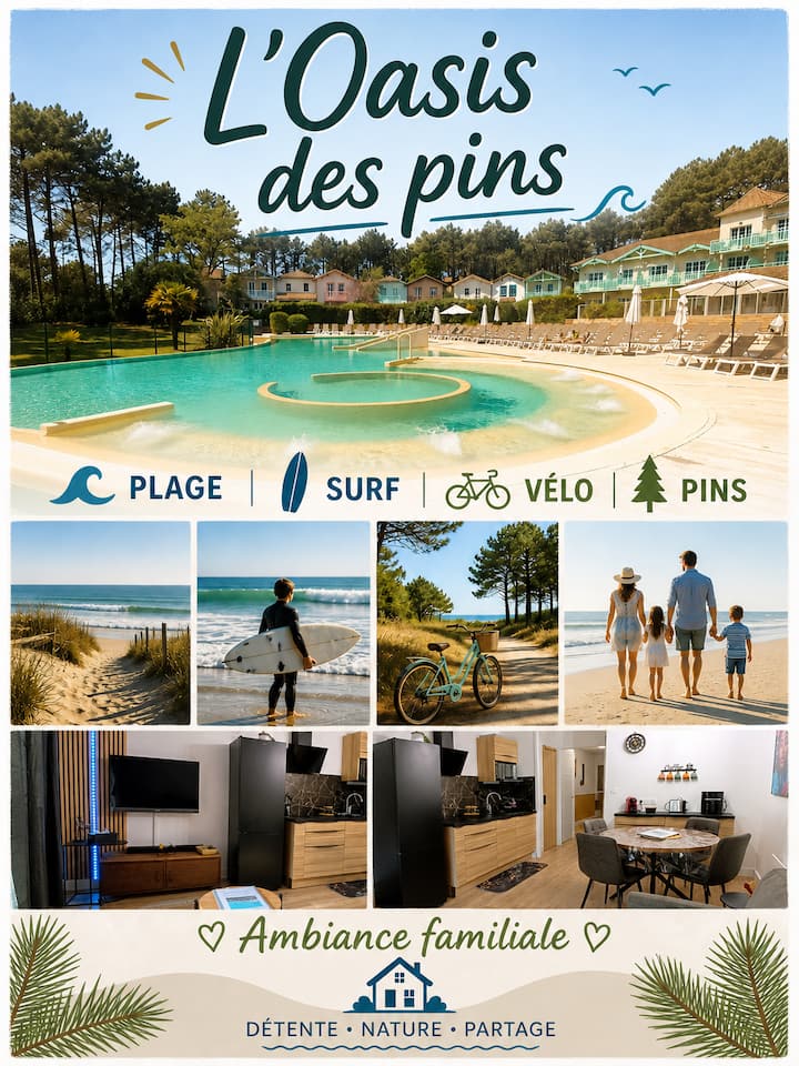 L'oasis Des Pins/lacanau Océan/golf & Piscine - Lacanau Océan