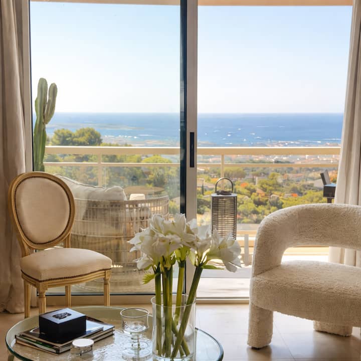 Vue Mer Panoramique Cannes - Piscine Chauffée - Le Cannet