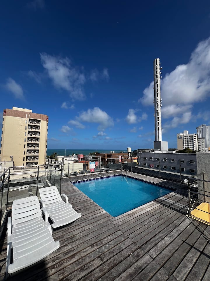 Flat Em Localização Privilegiada A 500m Da Praia - Natal