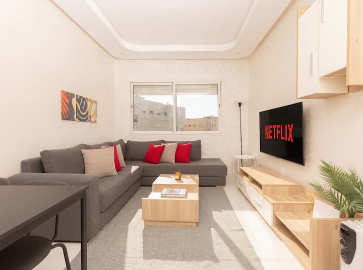 Appartement 2 Ch, Fibre, Proche Commodités - Bouznika