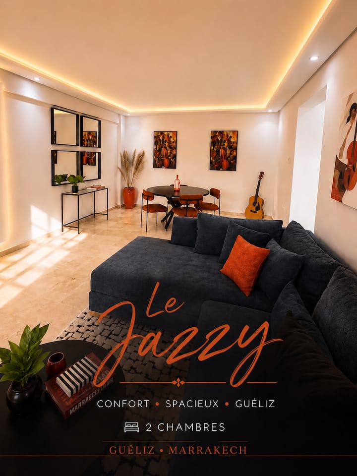 Le Jazzy  2 Chambres  Design  Spacieux - Marrakech