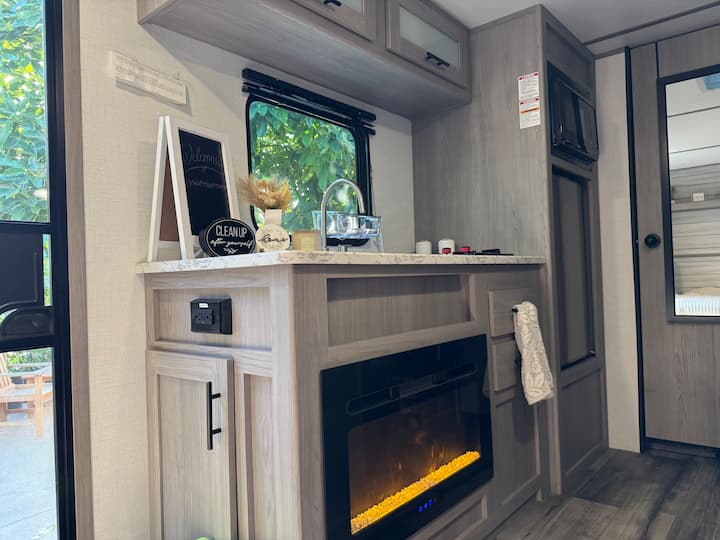 Camper At The La Watts Towers - Los Angeles, CA