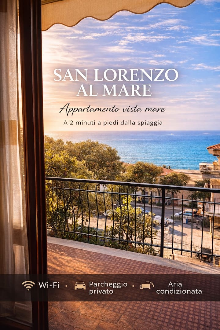 Sea View Apartment With Terrace & Free Parking - San Lorenzo al Mare