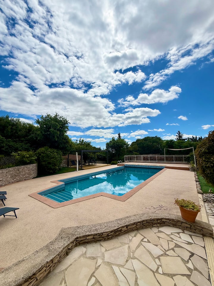Mas Des Cigales 10 Pers. Grande Piscine & Clim - Nîmes