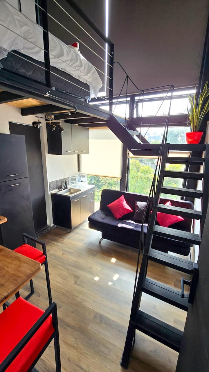 Loft Semi Industrial + Rooftop Con Vista ÚNica - Santa Cruz la Laguna