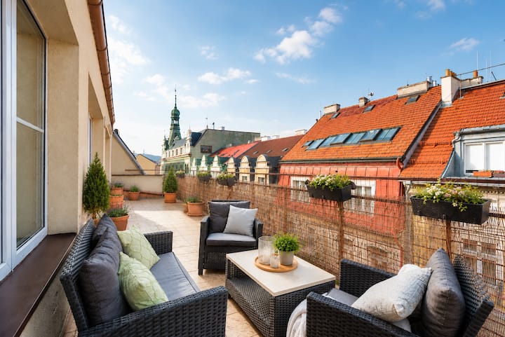 Amazing Central Apartment With A Roof Terrace - Praga