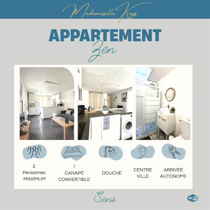 Le Zen- Rue Piétonne -Wifi - Sens