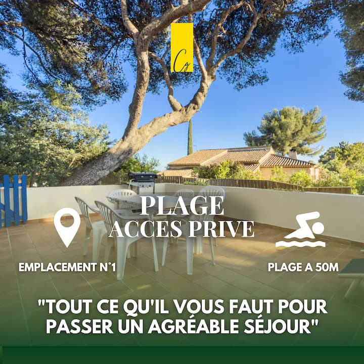 Rare : T2 Plage à 50m, Grande Terrasse, Clim - La Londe-les-Maures