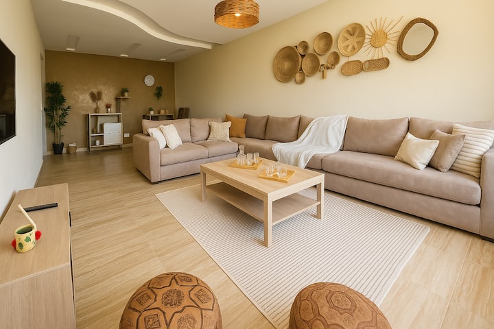 Family Apt: 2min Tgv & 5min Corniche, Ac, Parking - タンジェ