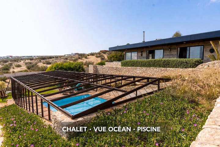 Chalet En Bois Avec Vue Sur L’océan Et Piscine - Sidi Kaouki