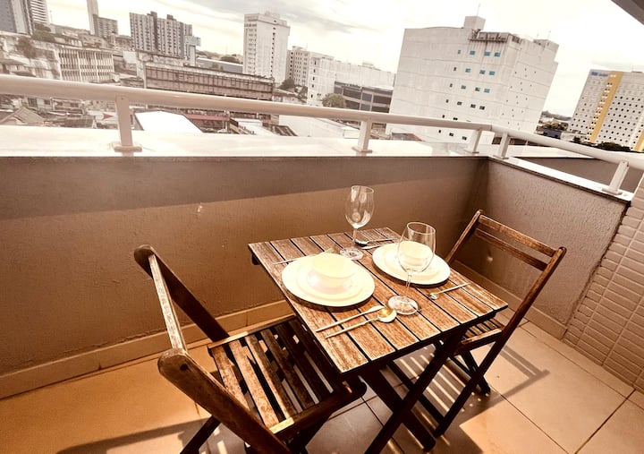 Studio C/ Varanda, Piscina, Academia E Garagem - Belém