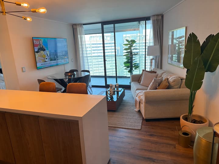 Depto. Mall P Arauco Calefacción Piscina Temperada - Vitacura