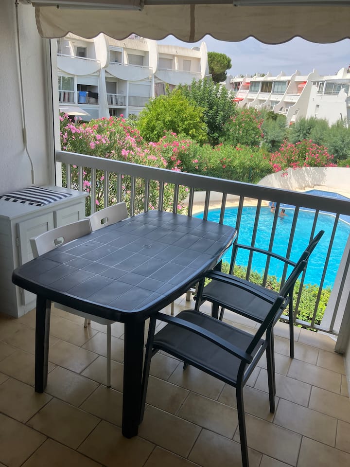 Vue Piscine, Clim Et Parking, Wifi, Plage à 1 Min - La Grande-Motte