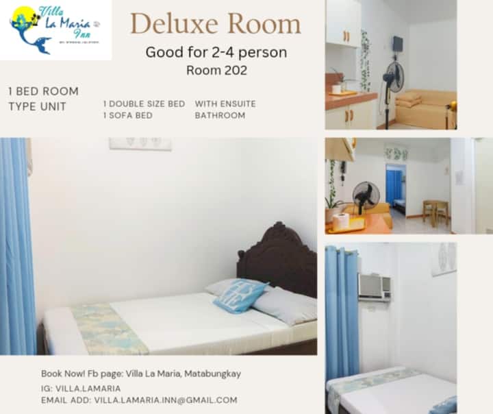 Deluxe Room 202 @ Villa La Maria Matabungkay Beach - リアン