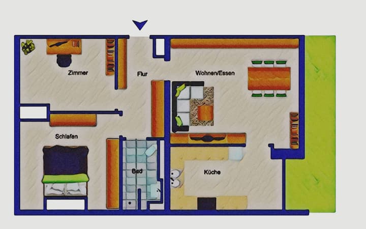 Traumhafte Garten-oase 3 Zimmer - Kleinmachnow