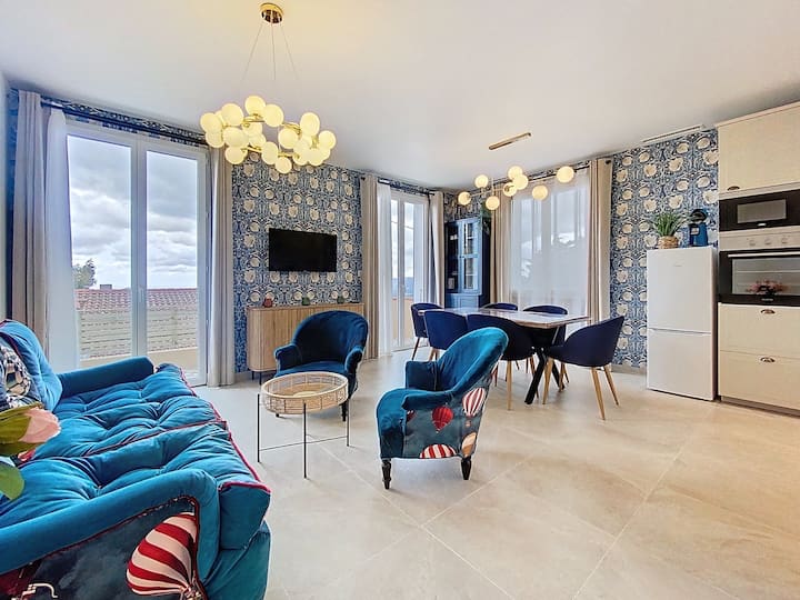 Vue Mer + 2 Terrasses T4 Clim Parking - Grasse